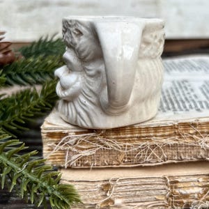 Vintage Ironstone Santa Claus Cup Mini Mug Santa Crazed Stained WHITE ...