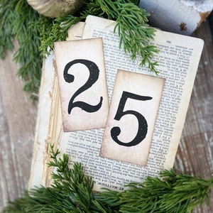 CHRISTMAS Number 25 Card Set Farmhouse Decor Church Board Hymn - Etsy