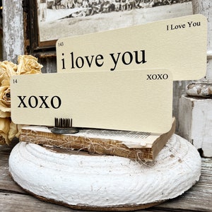 PHRASES of Love Flash Cards LARGE Vintage Inspired Word Flashcard SET ...