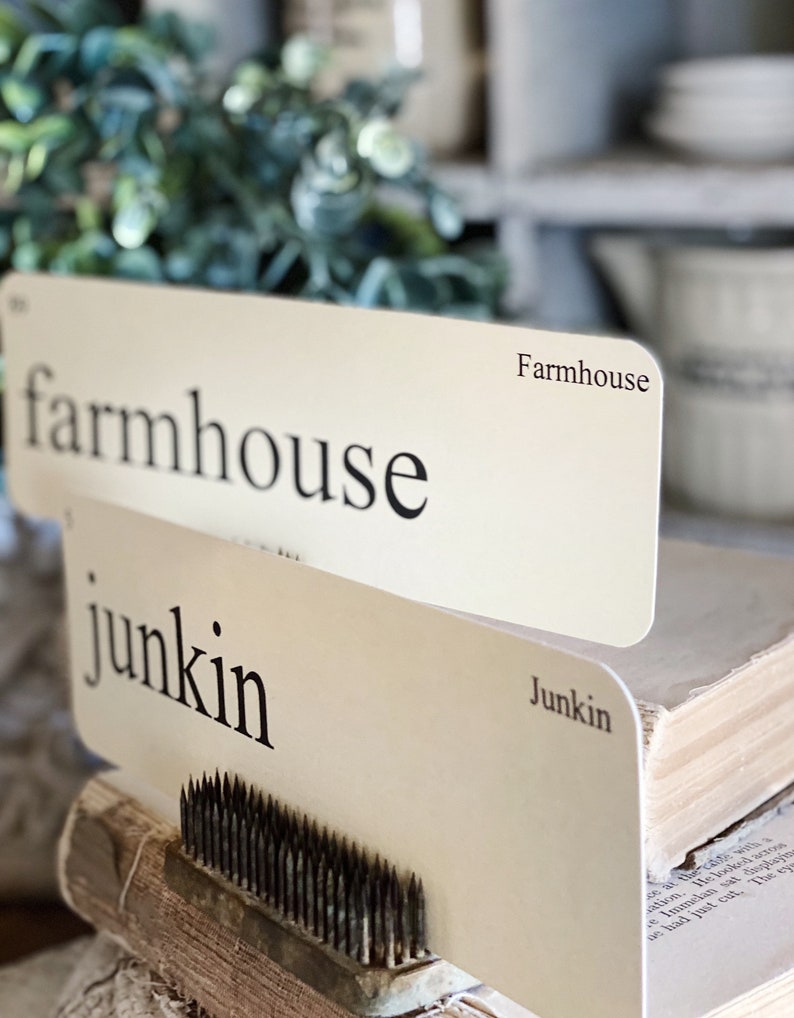 FARMHOUSE Flash Cards LARGE Vintage Inspired Flashcard SET of | Etsy