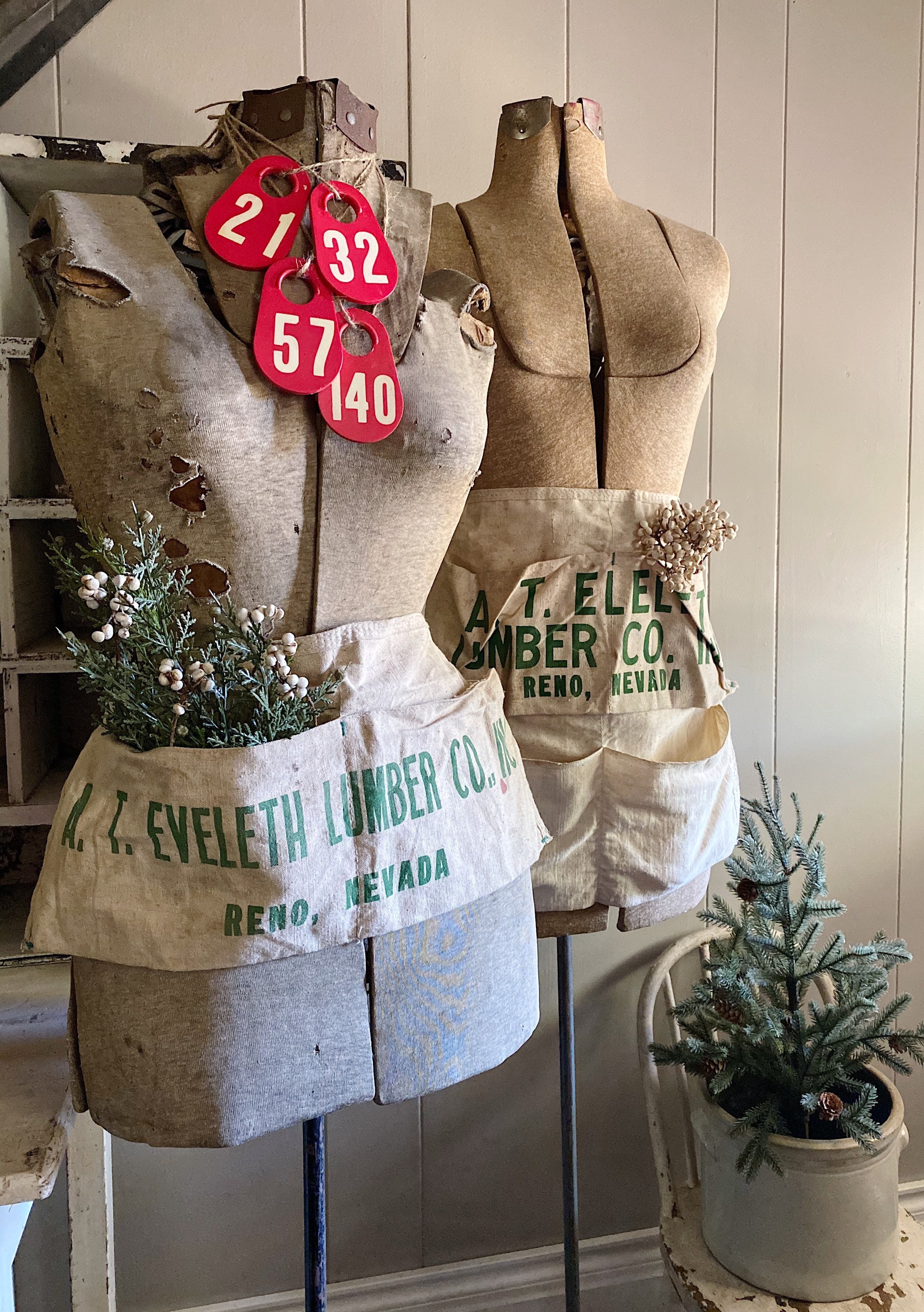 Vintage Cow Tag RED Number Farmhouse Decor Plastic Livestock Ear Neck ...