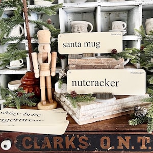 CHRISTMAS NOSTALGIA Flash Cards LARGE Vintage Inspired Word Flashcard ...