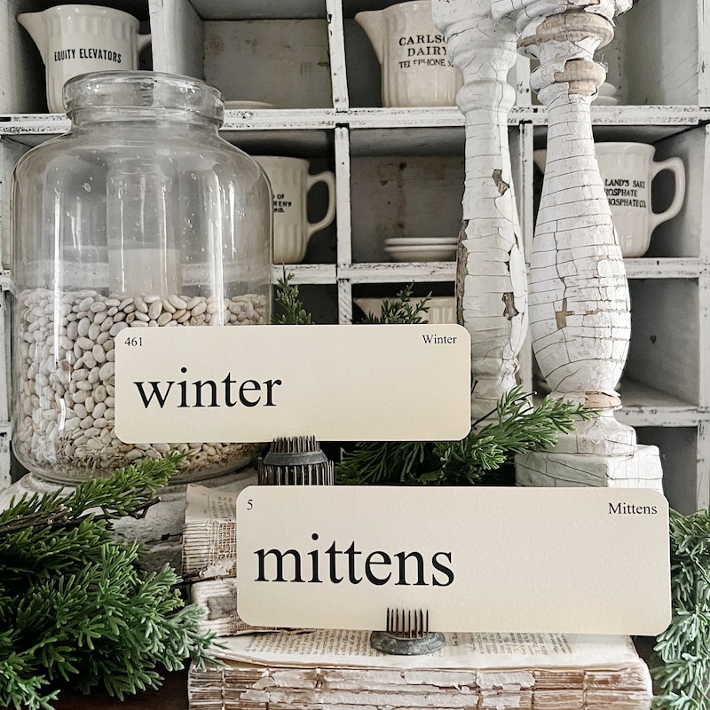 Vintage Winter Flashcards - Etsy