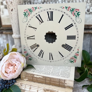 Antique Clock Face Farmhouse Decor Industrial Salvage Metal Painted ...