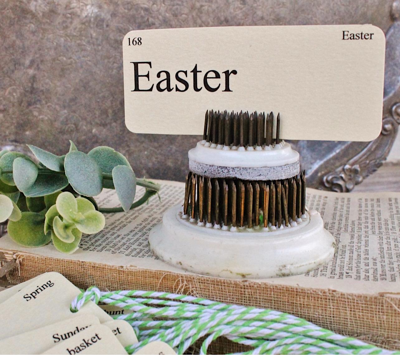 EASTER Flash Cards Gift Tags Vintage Flashcard SET OF 8 Farmhouse ...