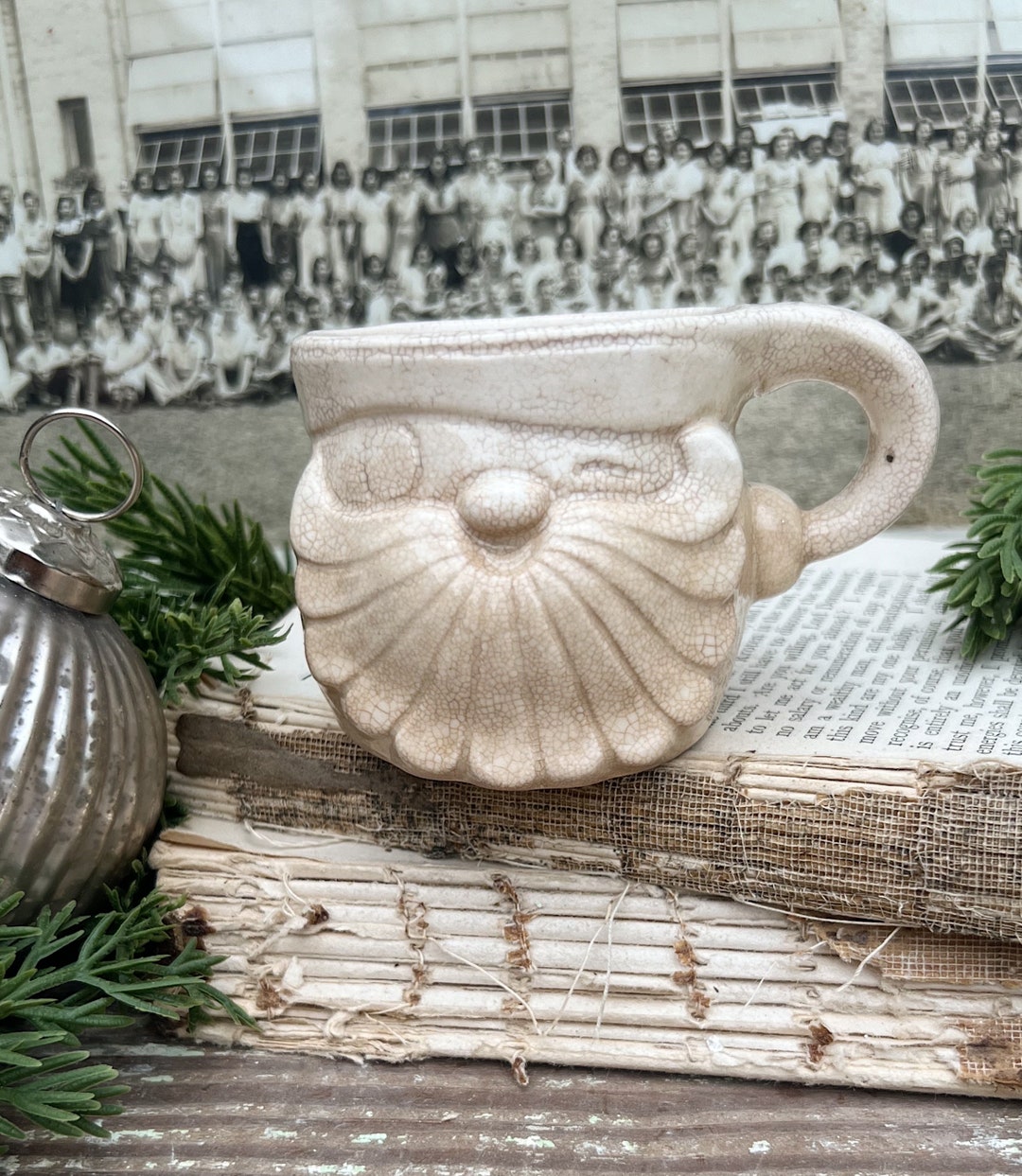 Vintage Ironstone Santa Claus Cup Mug FULL SIZE Cream Santa - Etsy