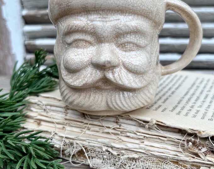 Vintage Ironstone Santa Claus Cup Mug FULL SIZE Creamy WHITE Santa ...