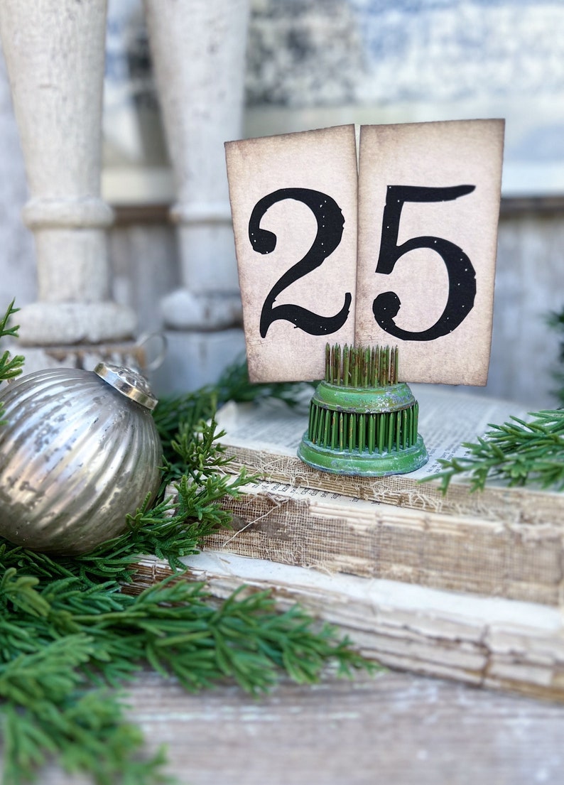 CHRISTMAS Number 25 Card Set Farmhouse Decor Church Board Hymn - Etsy