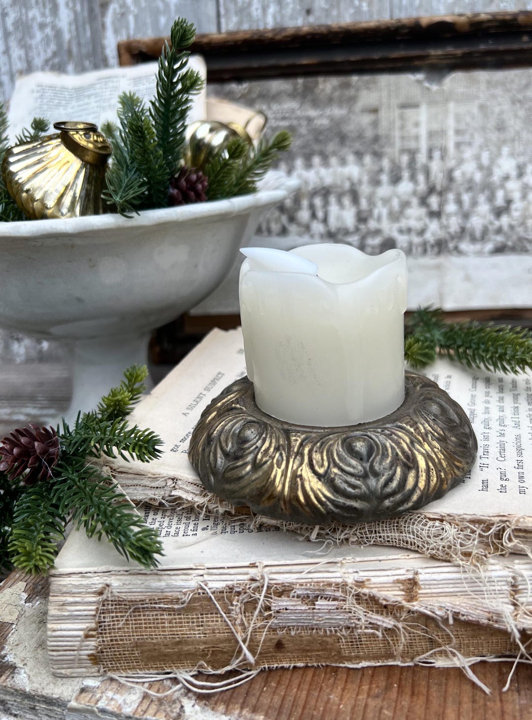 Antique BOBECHE Metal Ornate Light Part Chandelier Architectural ...