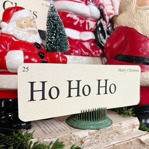 Christmas SANTA Flash Cards LARGE Vintage Inspired Flashcard Set of 8 ...