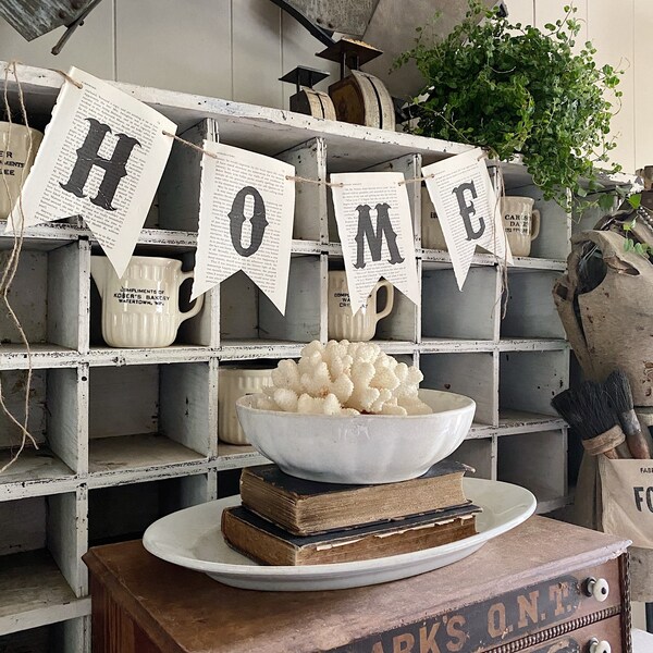 Book Page Pennant - Etsy