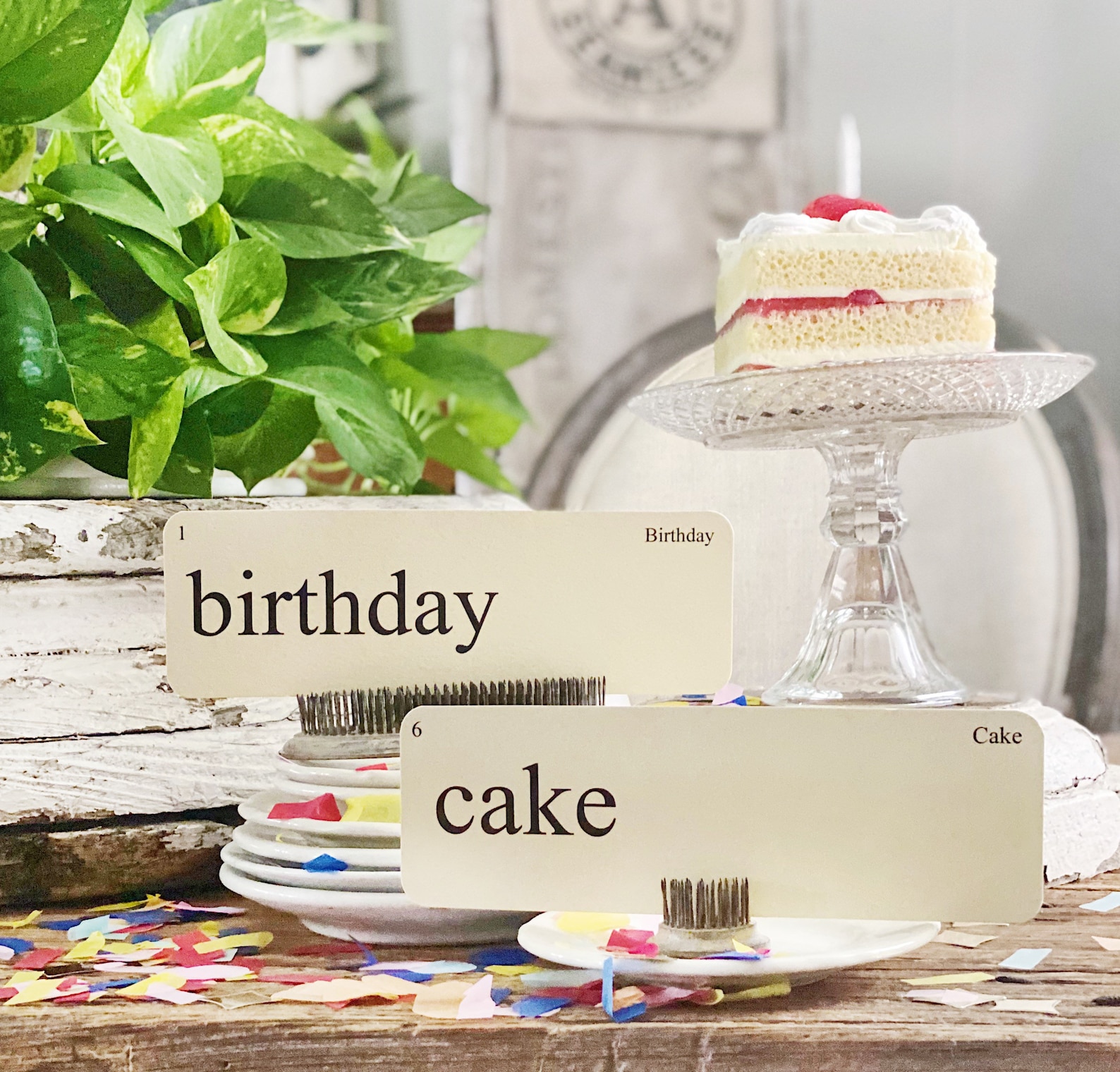 BIRTHDAY Flash Cards LARGE Vintage Inspired Flashcard SET of 8 - Etsy