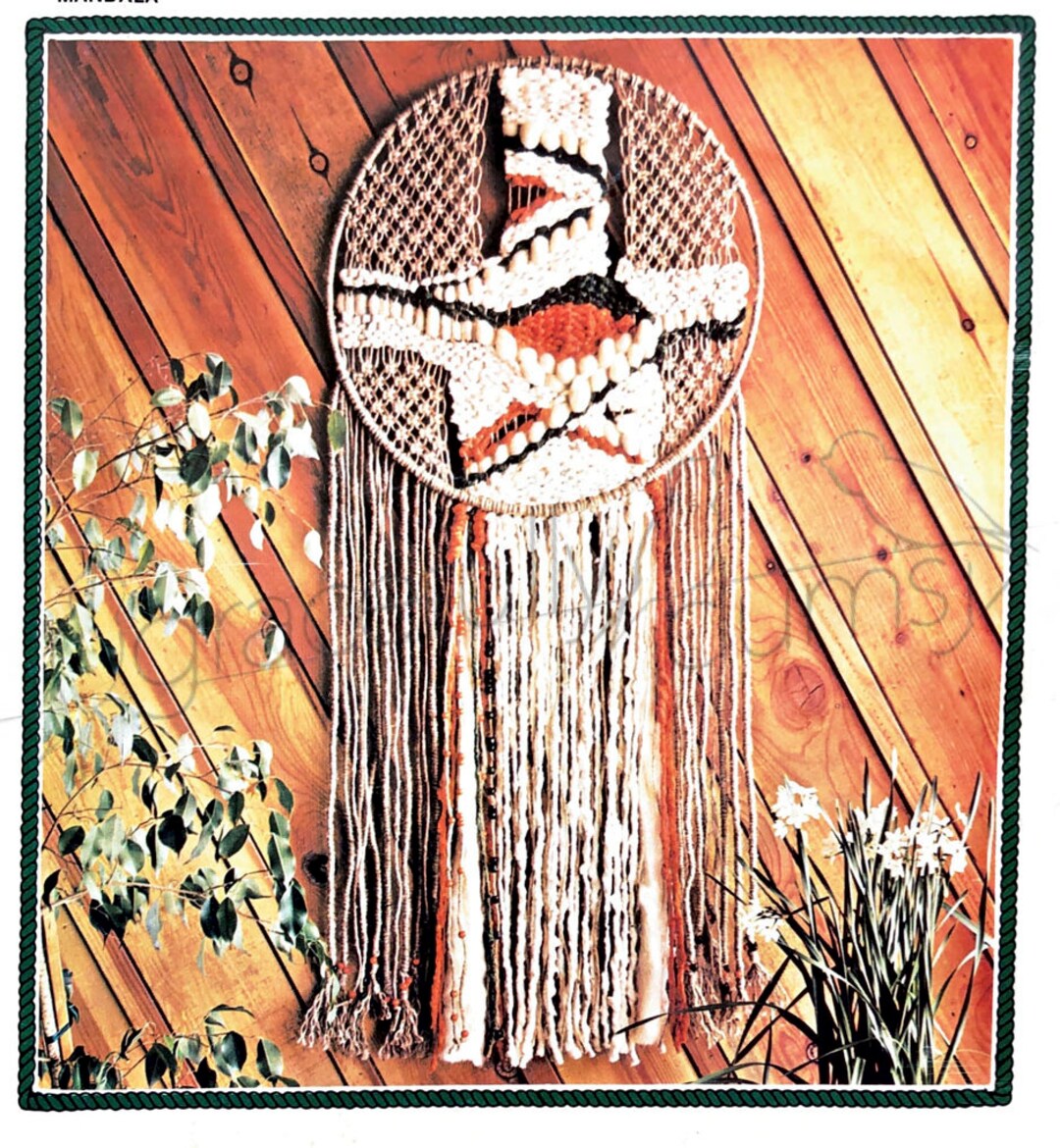 Vintage Mandela Wall Hanging Macrame Pattern - Etsy