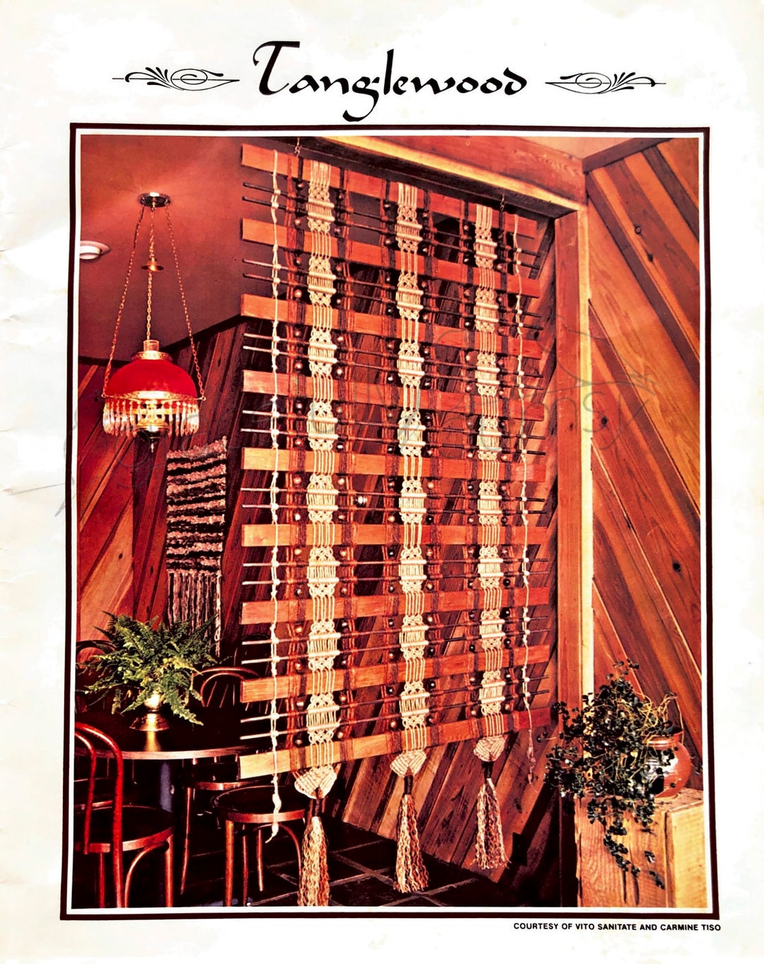 Vintage DIY Tanglewood Room Divider / Wall Hanging Macrame PDF Pattern ...