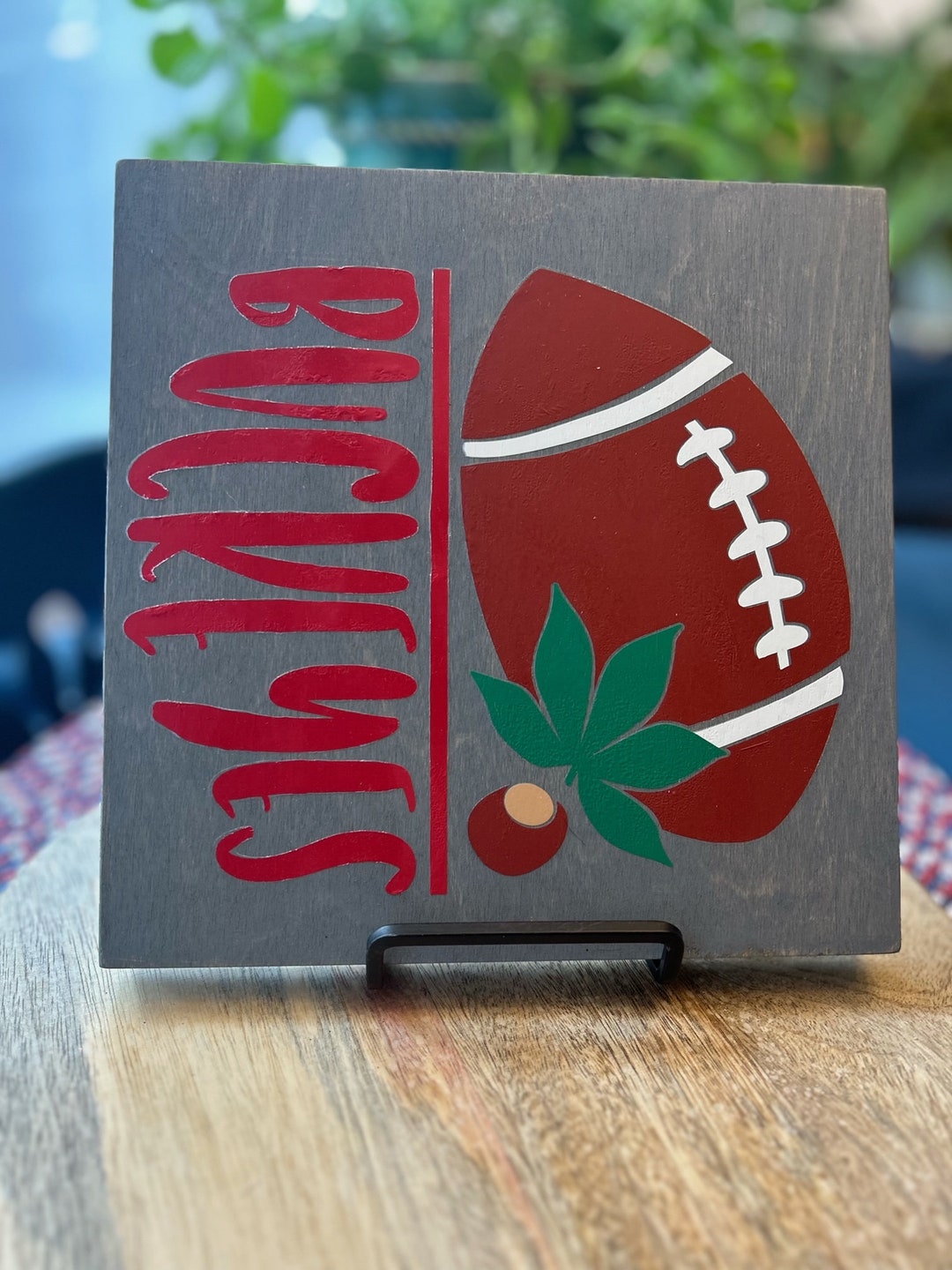Wood Sign Ohio Buckeye Football - Etsy