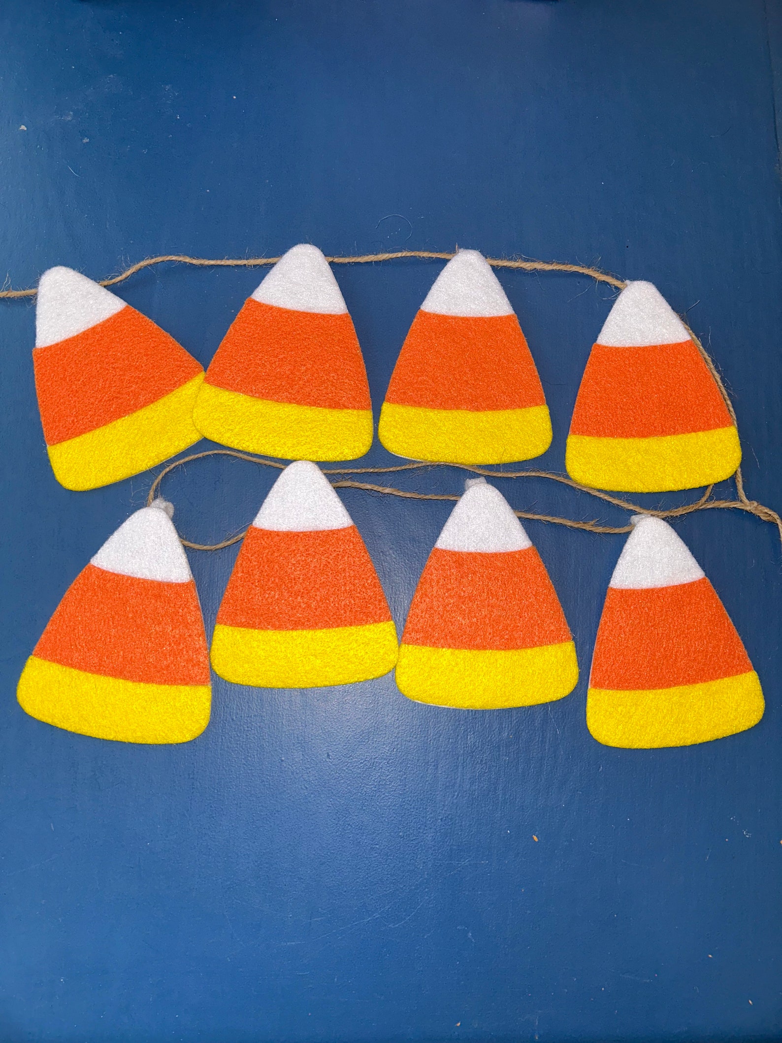 Candy Corn Felt Garland * Handmade * Decorations * Halloween Decor ...