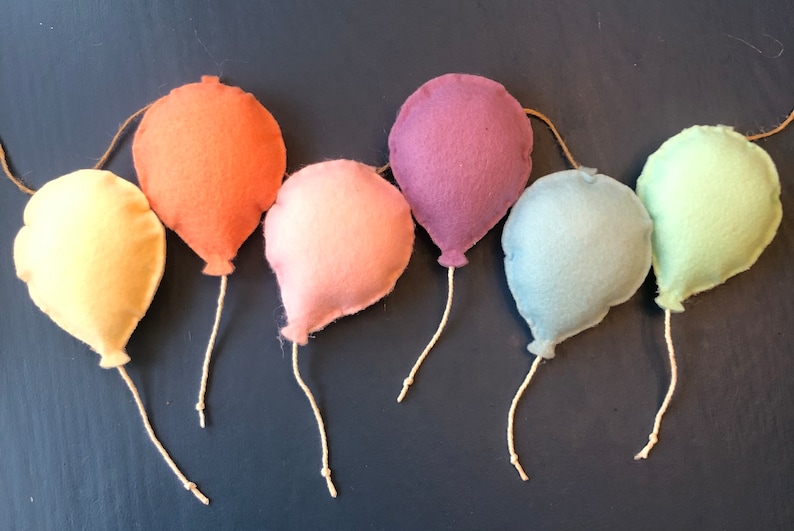 Balloon Felt Garland * Handmade * Decorations * Party Decor * 1st ...