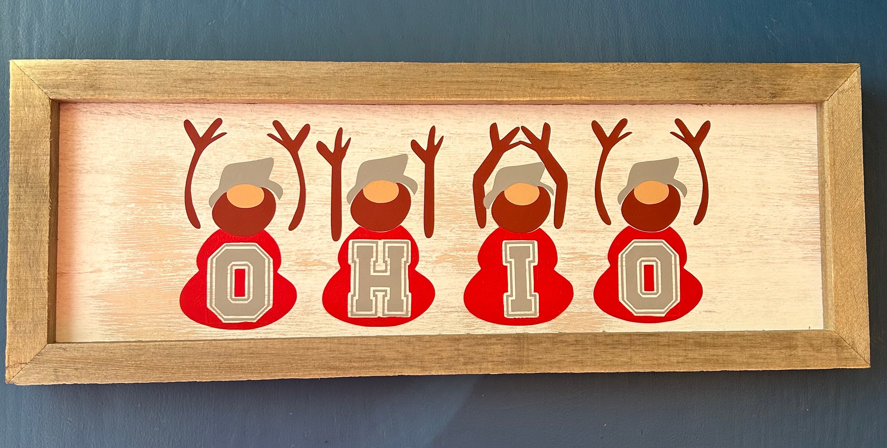 Ohio Snowman Wood Sign Buckeye OH IO Wall Hanging - Etsy
