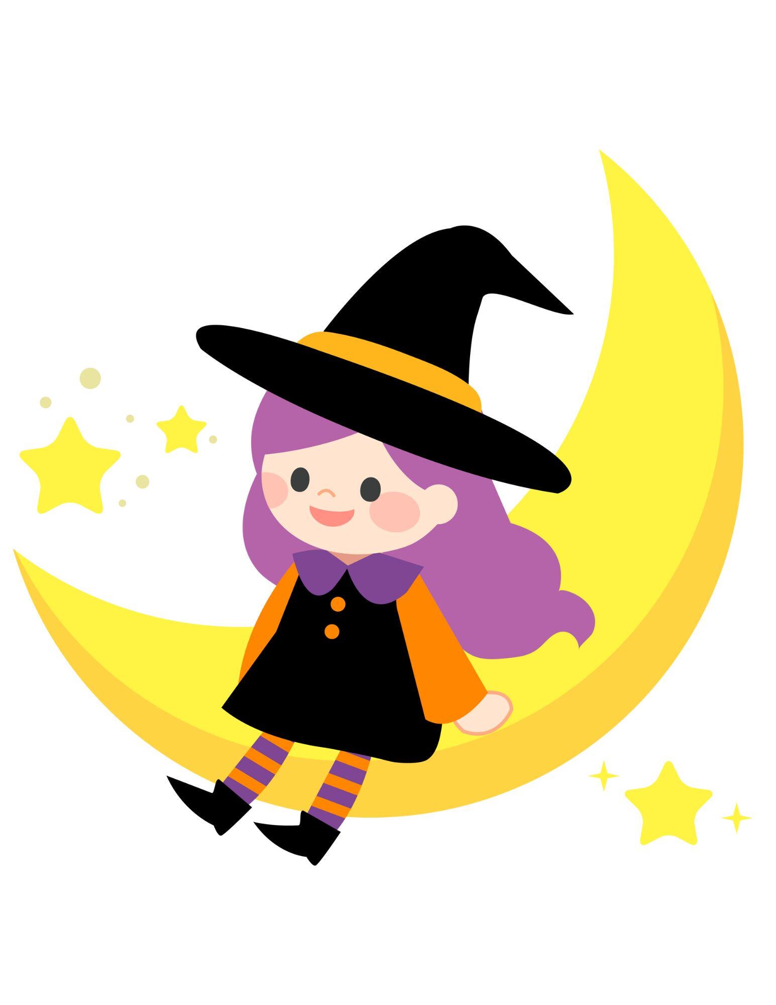 Halloween, Moon, Halloween Moon, Witch Embroidery, Moonlight, Halloween ...