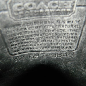 COACH 'saddlery' Bag Style 9535 Brass Black NYC Very Good Vintage ...