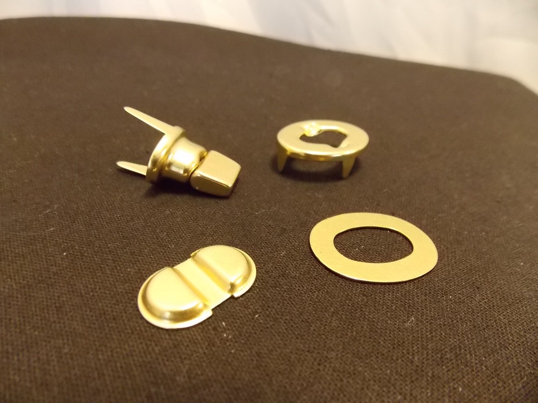 COACH NEW Solid Brass Replacement 4-PC Turnlock Set Fits Many Vintage ...