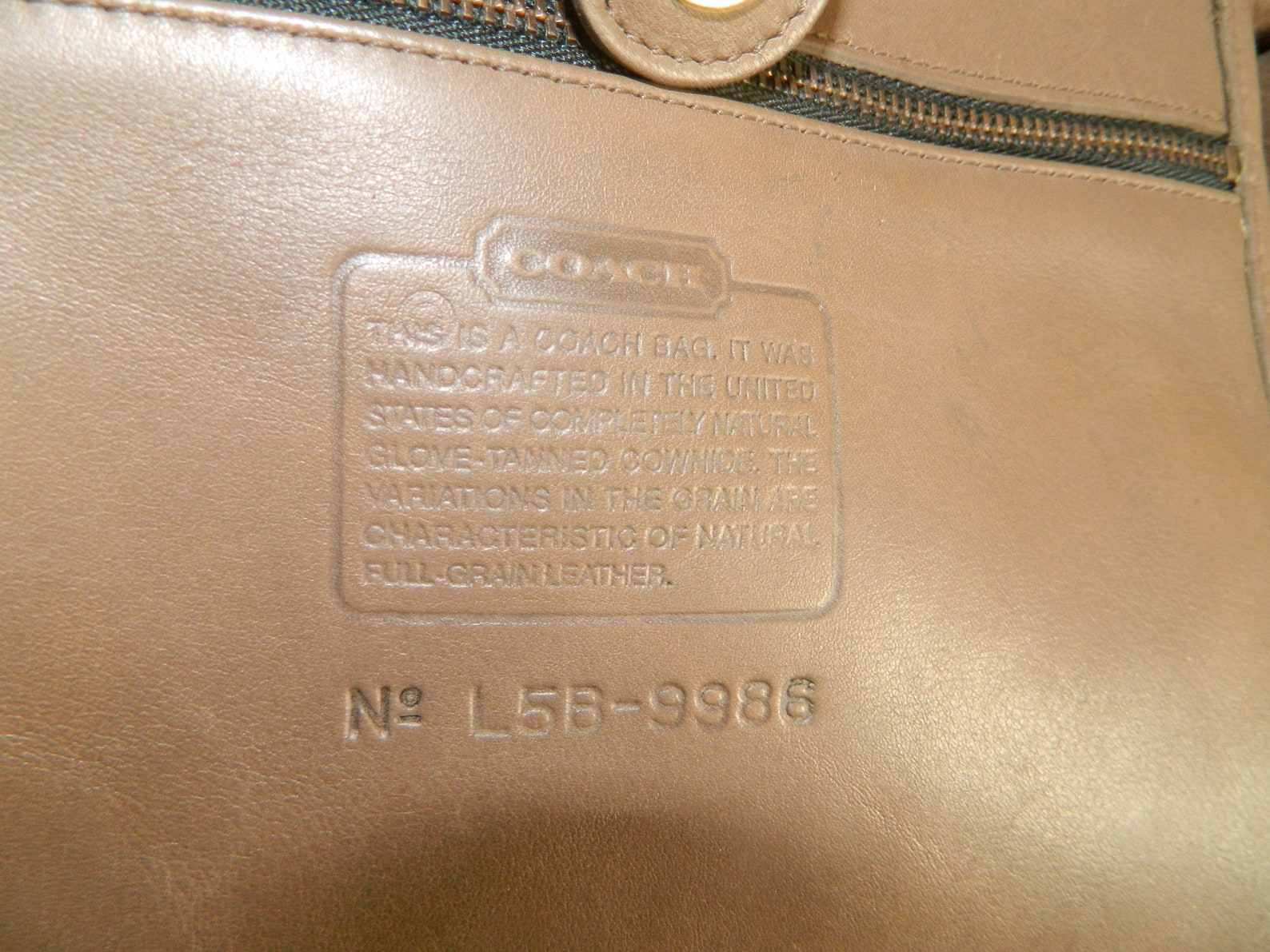 COACH 'barclay Carryall' Bag L5B-9986 Brass - Etsy