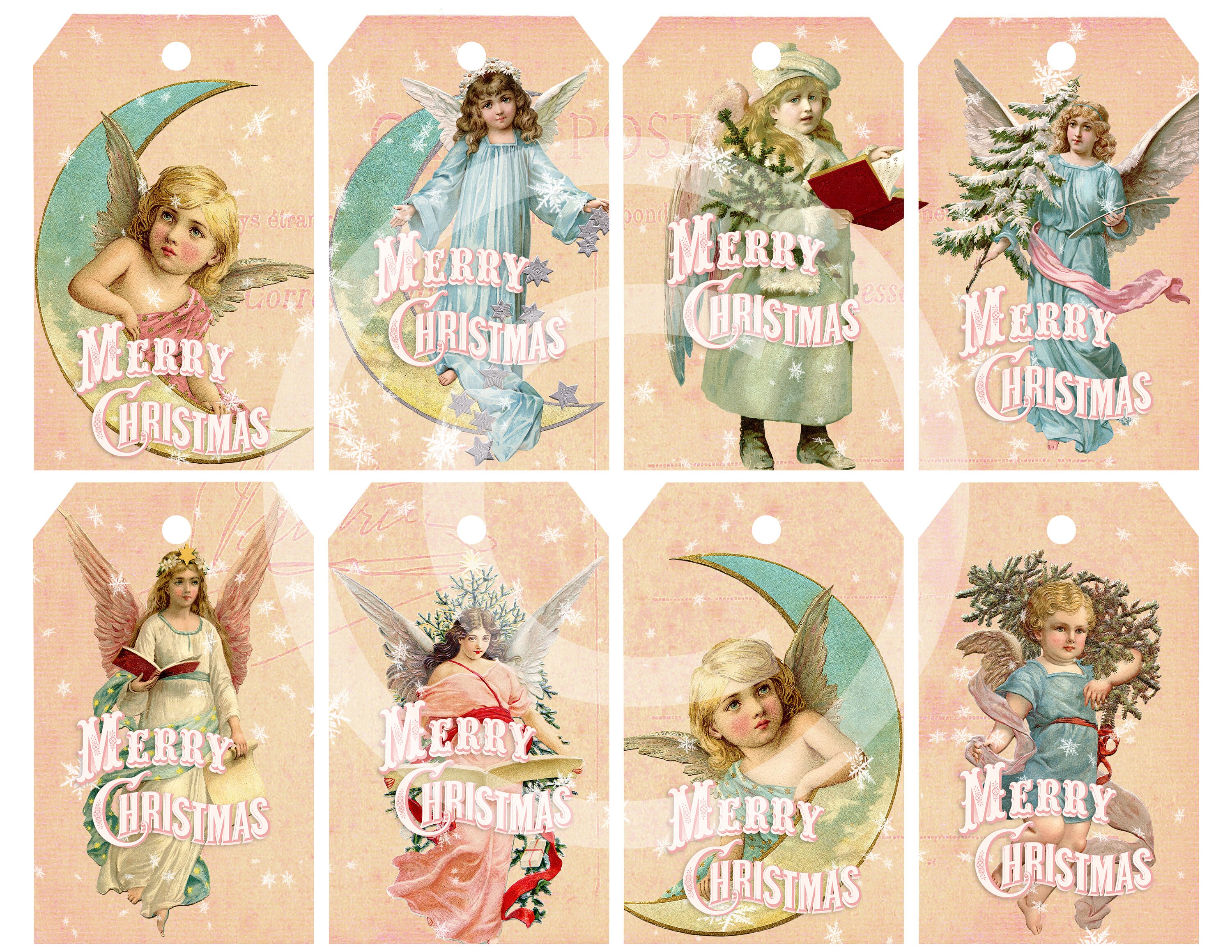 Religious Christmas Printable Gift Tags Shabby Chic Pink Vintage ...