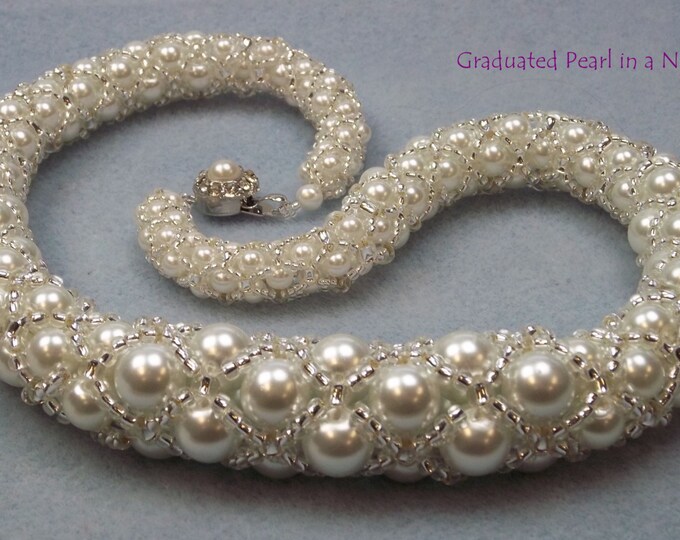 TUTORIAL Graduated Pearl in a Net - Etsy