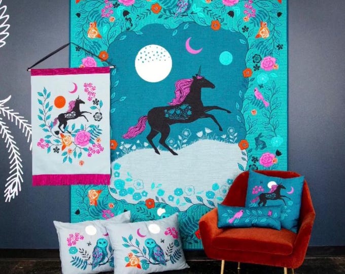 Ruby Star Society Sarah Watts Magic Unicorn Panel - Etsy