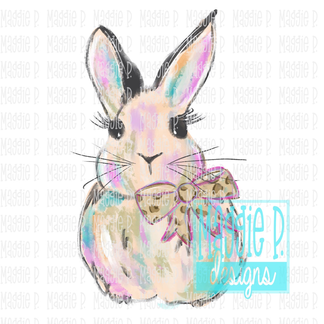 Watercolor PNG Easter Bunny Clipart for Sublimation or Print - Etsy