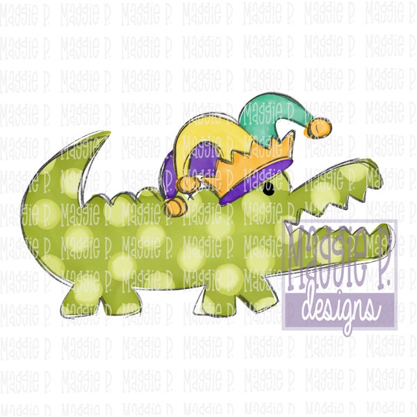 Mardi Gras Alligator Svg - Etsy