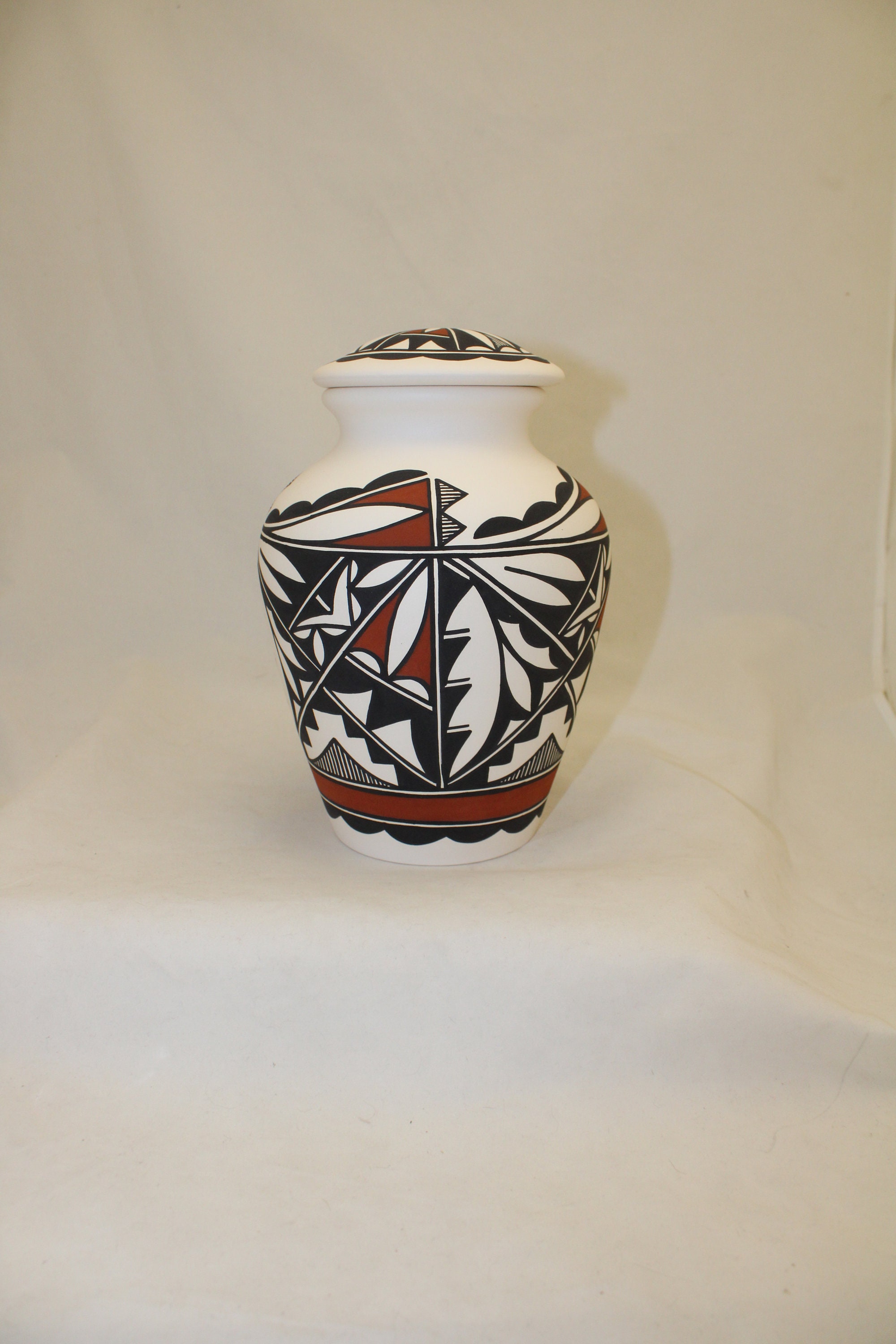 Native American Hand Painted Large Cremation Urn, Native American Art ...