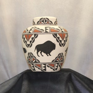 Native American Extra-large Urn for Human Ashes, Hand Made Pottery ...
