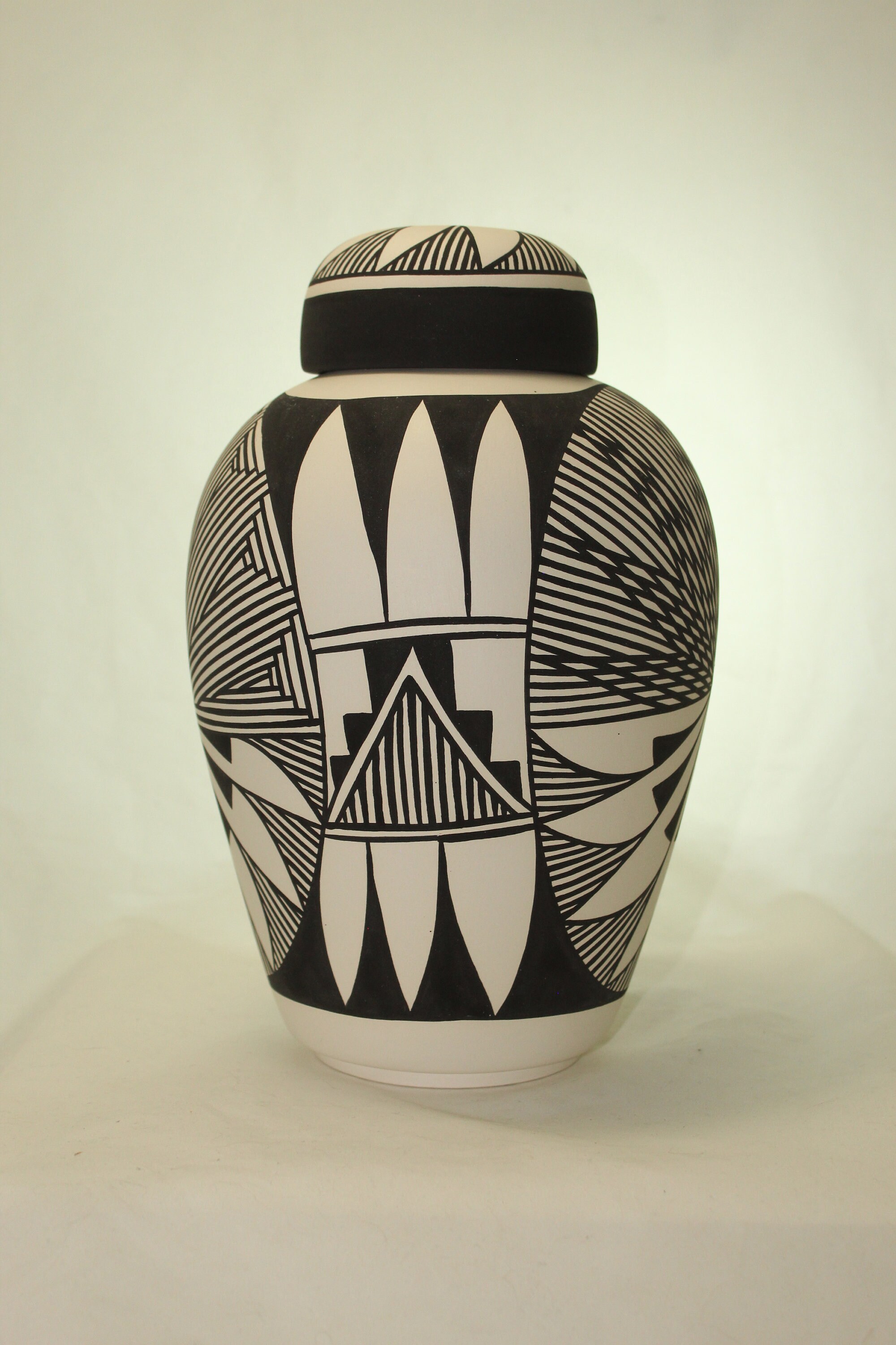 Native American Urn Ceramic Jar with Lid, Adult Cremation Urn, Urn for ...