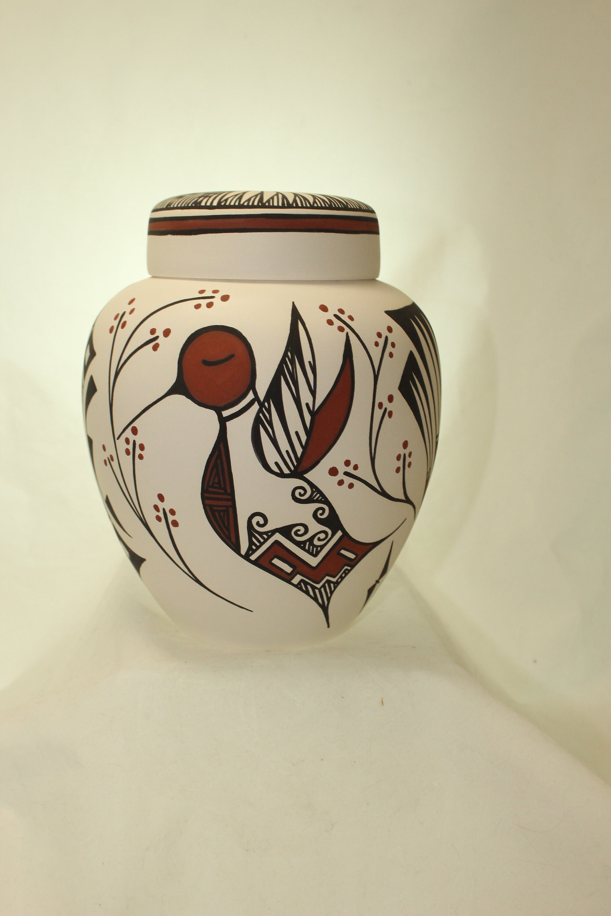 Native American Hand Painted Adult Cremation Urn Hummingbird Design ...