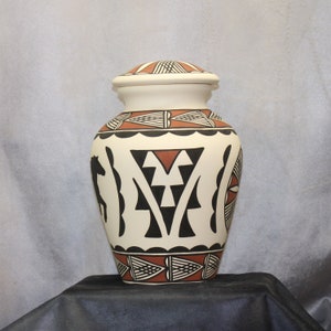 Horse Design Native American Adult Cremation Urn, Hand Painted Large ...