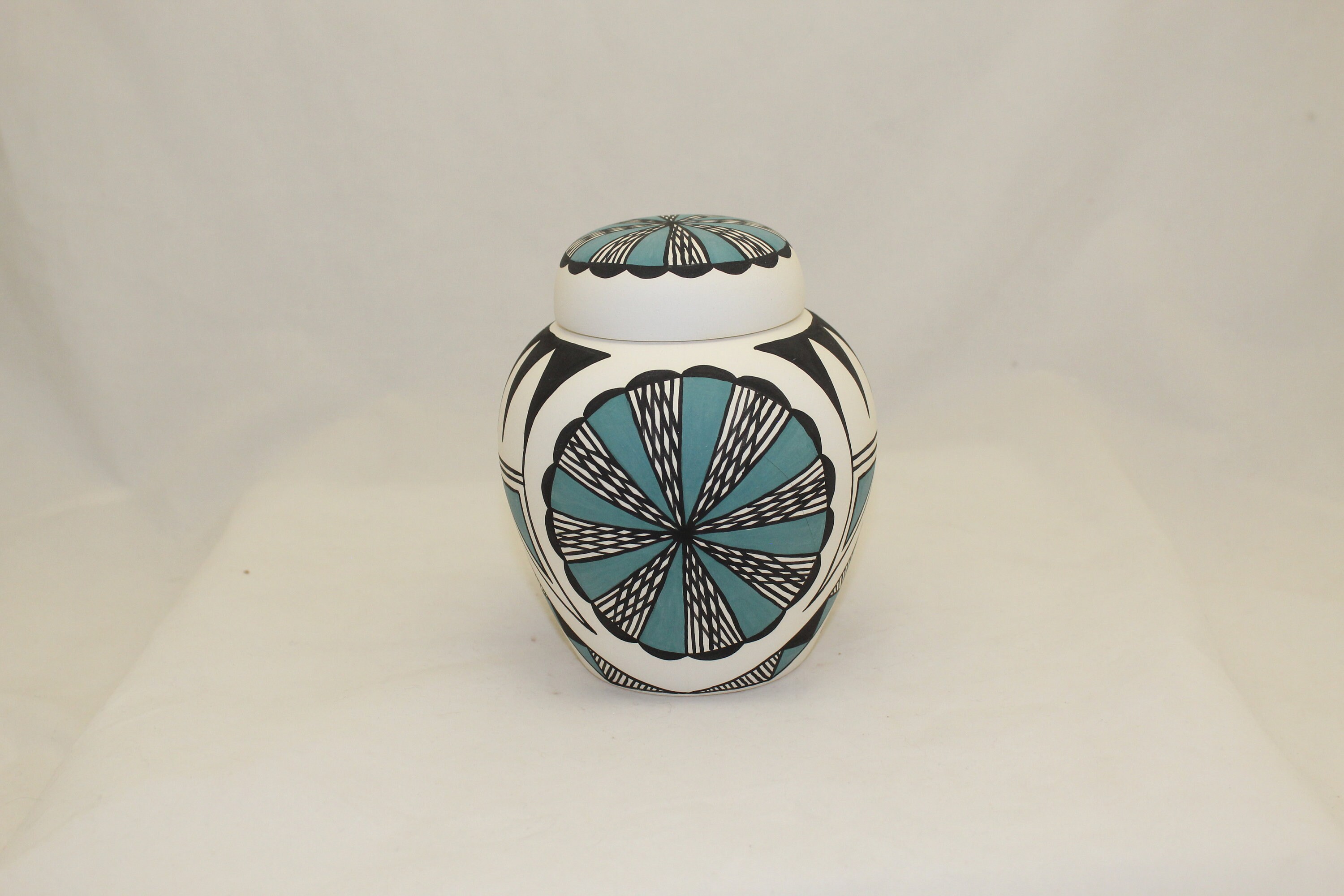 Native American Hand Painted Ceramic Cremation Urn for Ashes ...