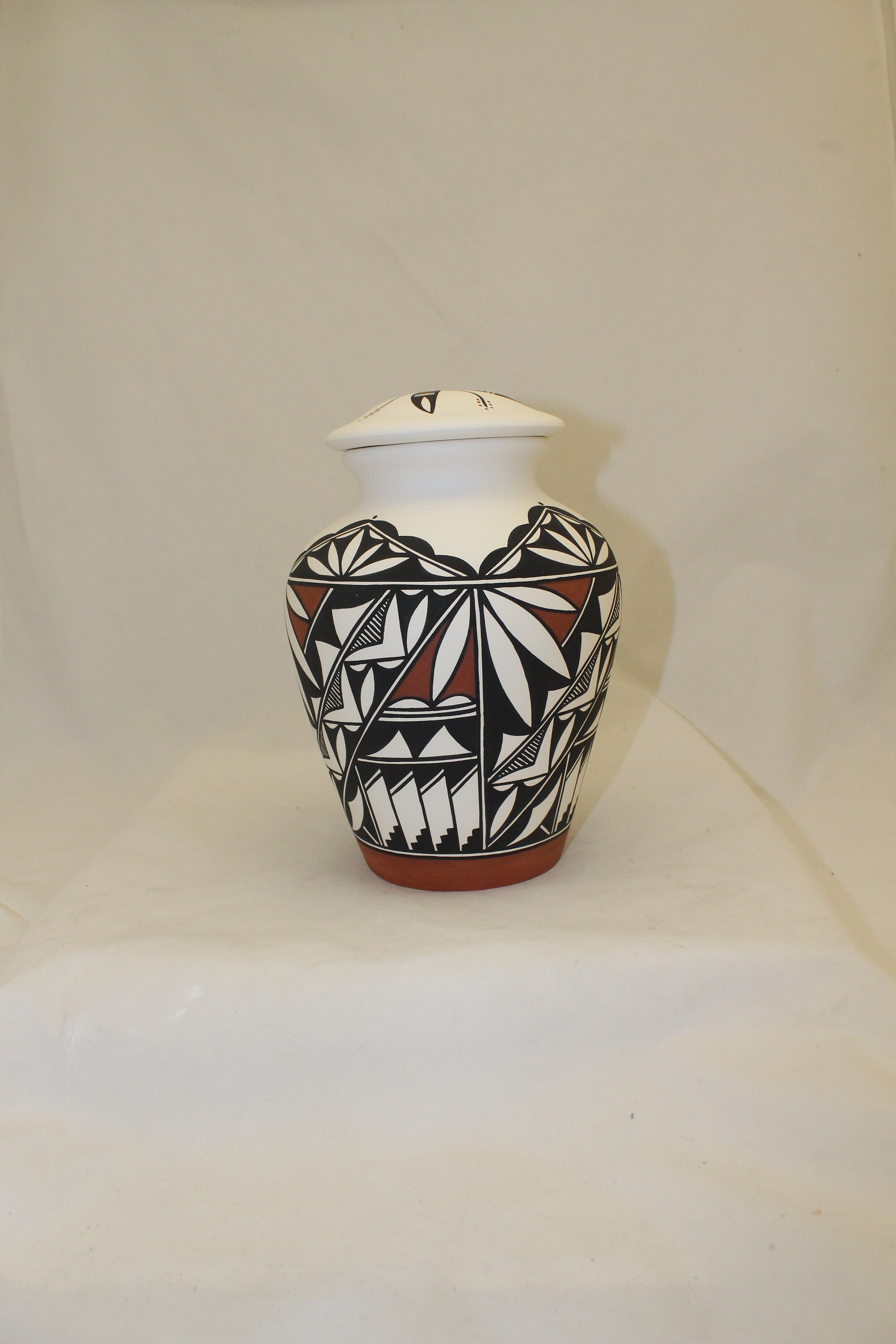 Native American Adult Cremation Urn, Hand Painted Large Container with ...