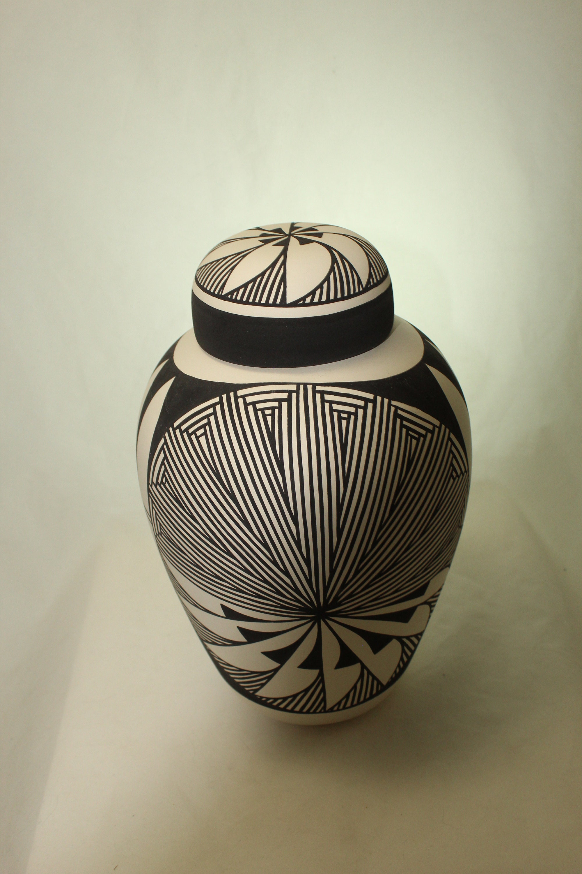 Native American Urn Ceramic Jar with Lid, Adult Cremation Urn, Urn for ...