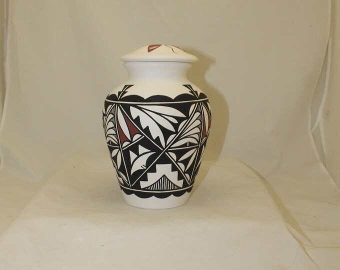 Native American Hand Painted Large Cremation Urn, Native American Art ...