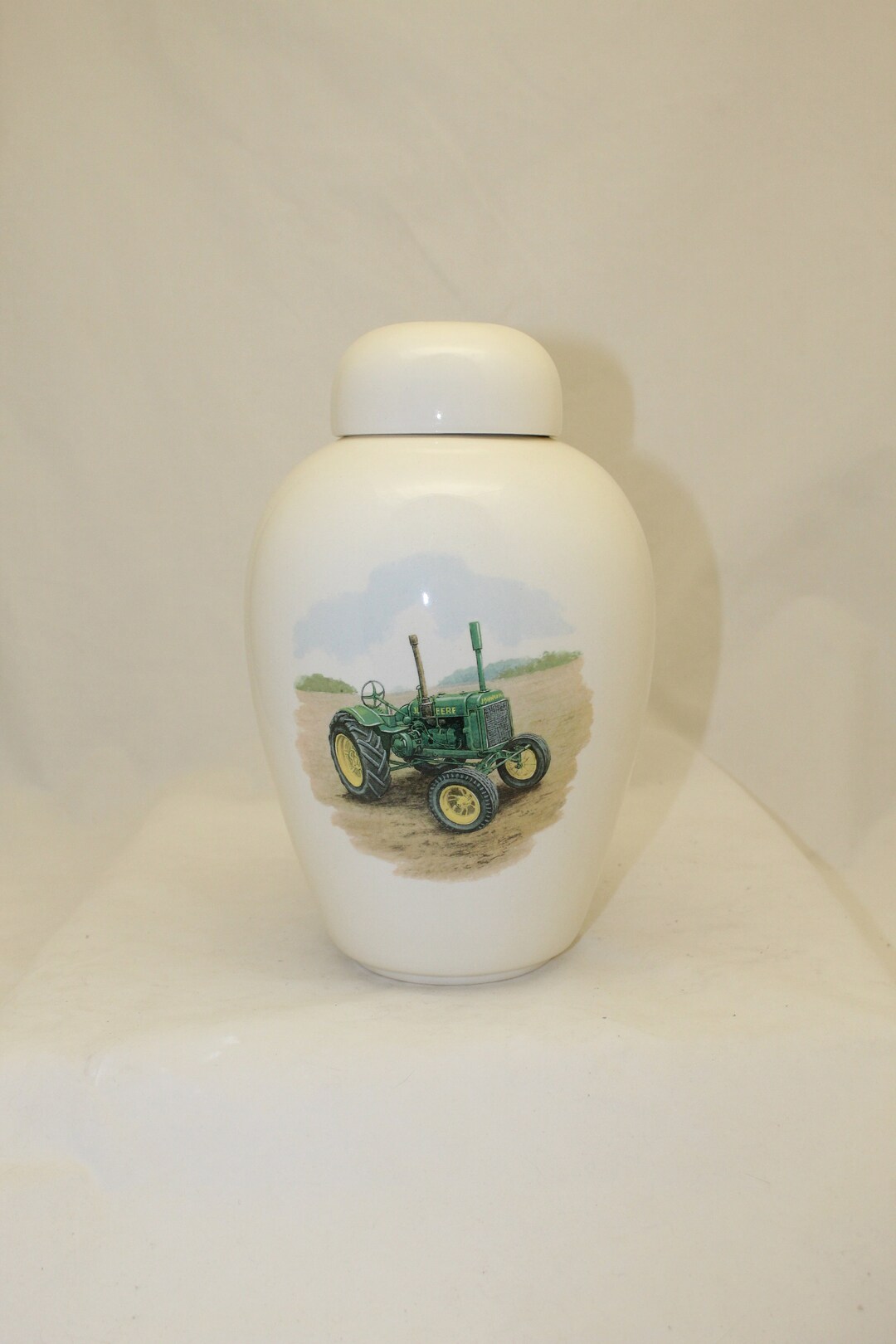 Tractor Ceramic Cremation Urn, Handmade Art Pottery Funeral Jar - Etsy