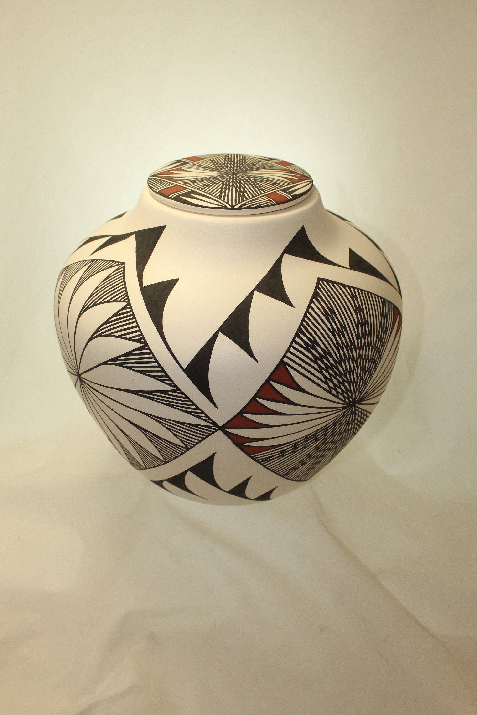 Adult Native American Hand Painted Cremation Urn, Large Ceramic Jar ...