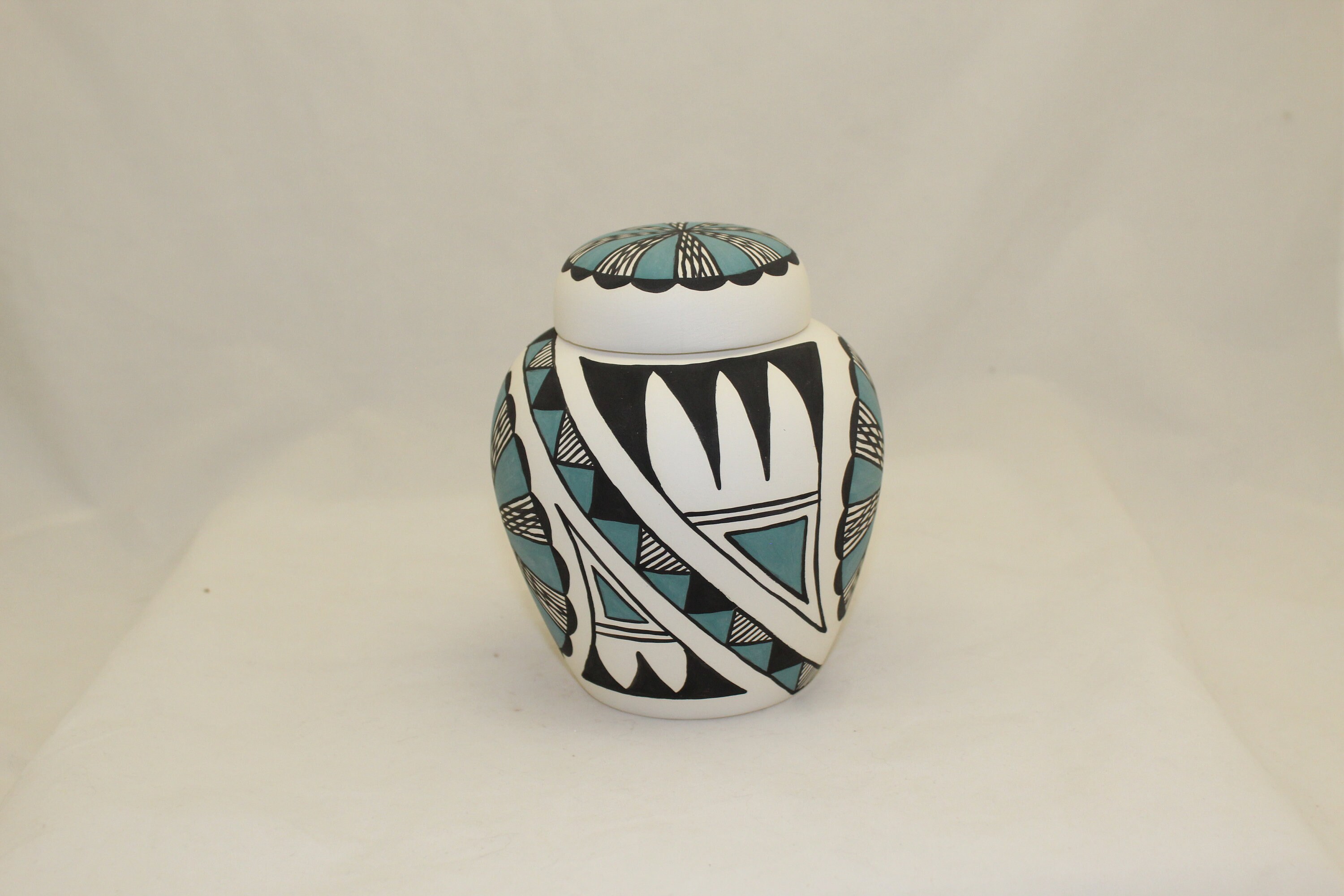 Native American Hand Painted Ceramic Cremation Urn for Ashes ...