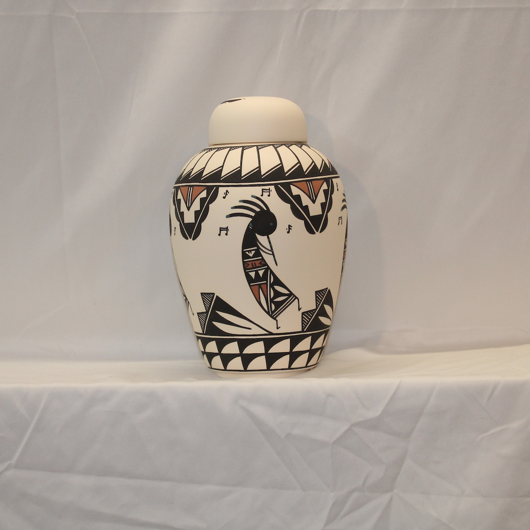 Flute Player on Native American Urn Adult Cremation Urn, Large ...