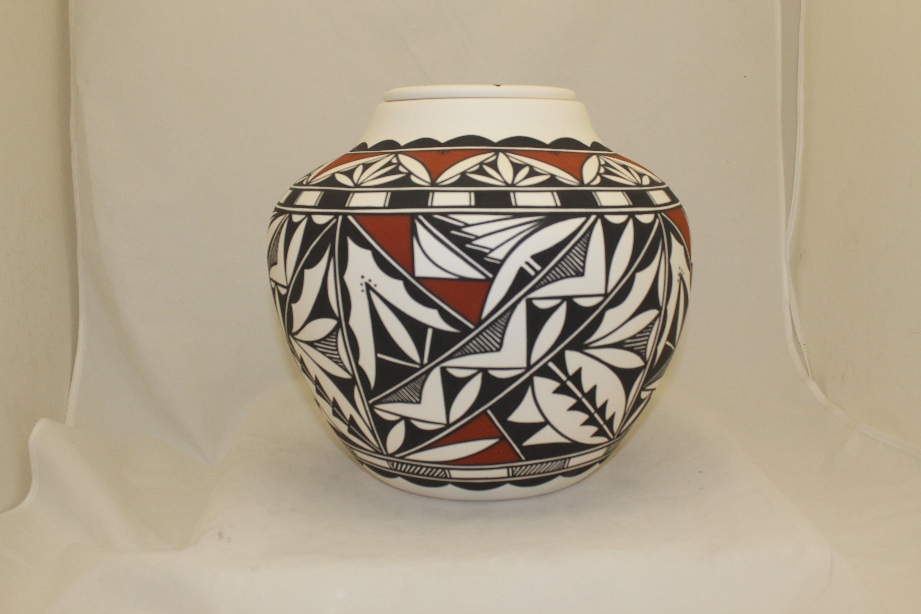 Adult Native American Hand Painted Cremation Urn, Large Ceramic Jar ...