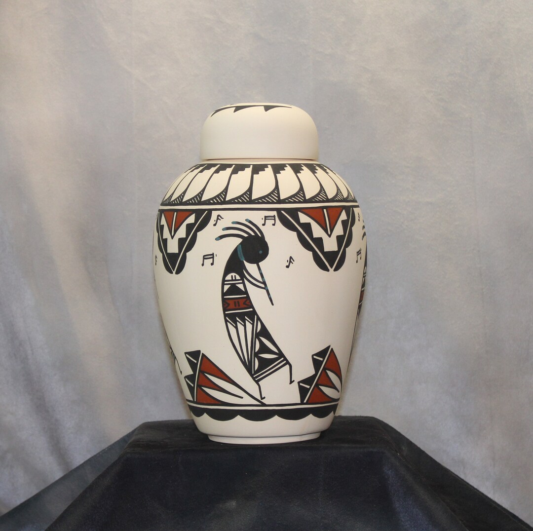 Flute Player on Native American Urn Adult Cremation Urn, Large ...