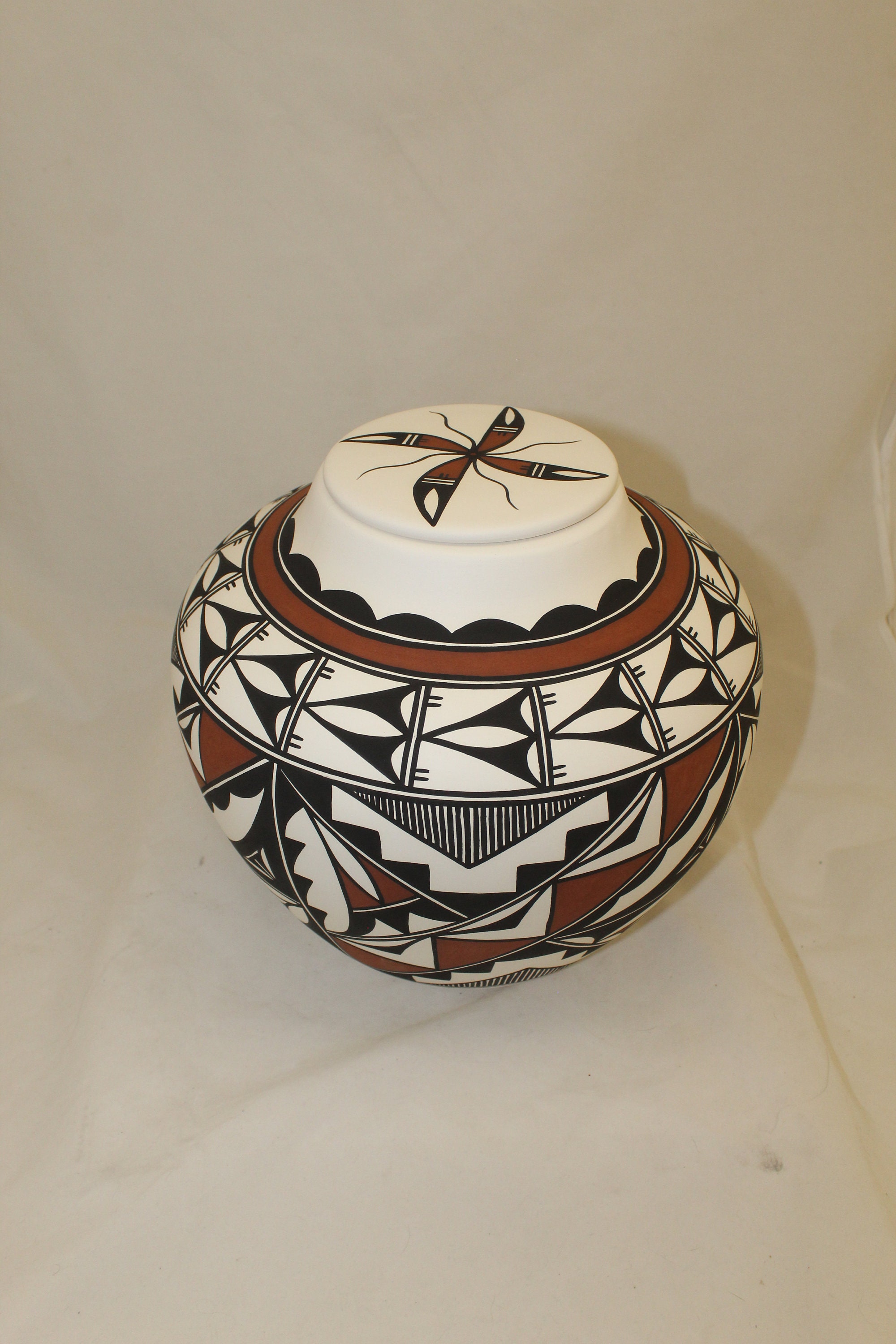 Adult Native American Hand Painted Cremation Urn, Large Ceramic Jar ...