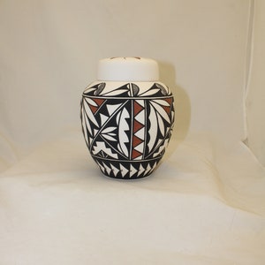Native American Hand Painted Ceramic Jar With Lid, Adult Cremation Urn ...