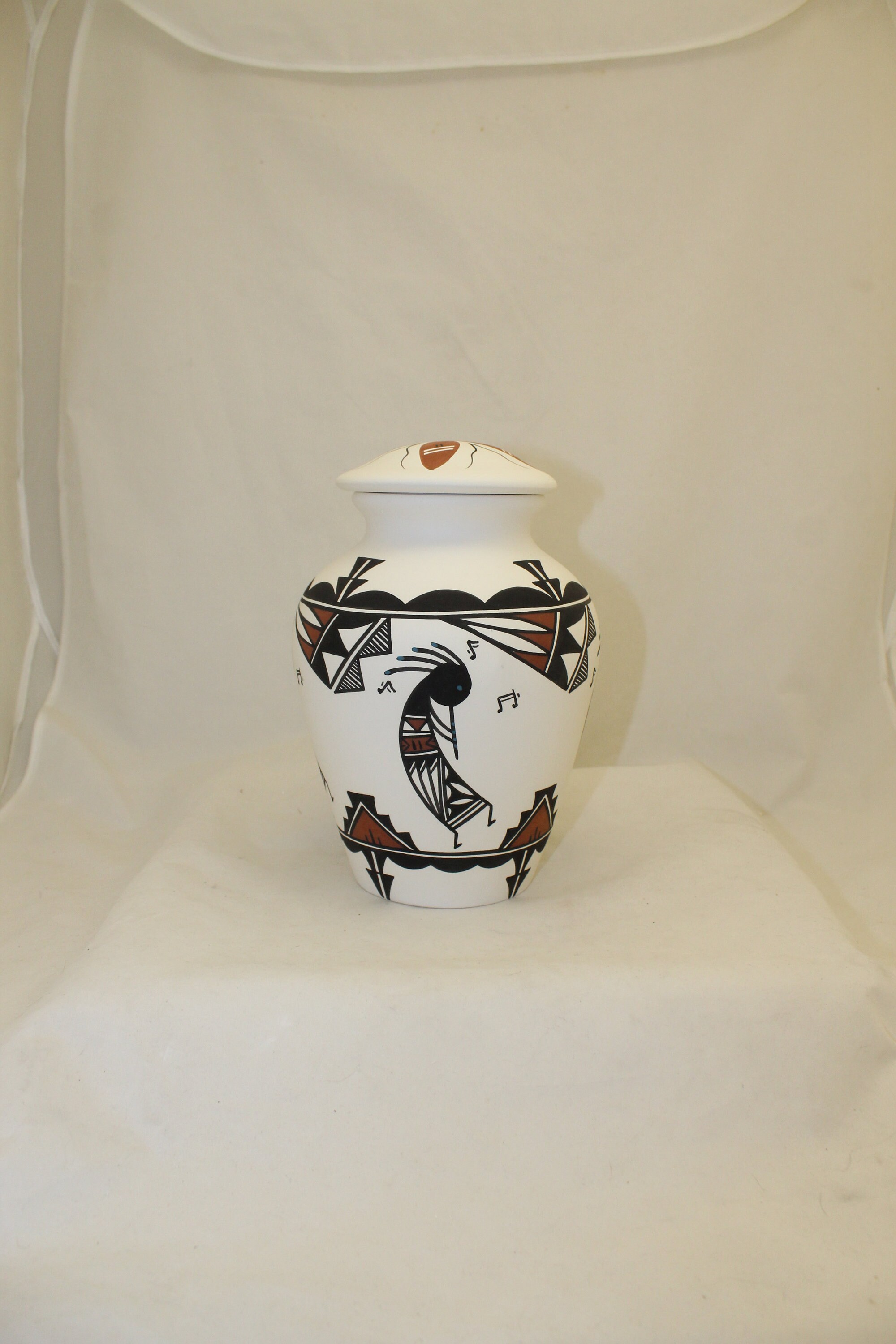 Kokopelli Deign Native American Hand Painted Large Cremation Urn ...