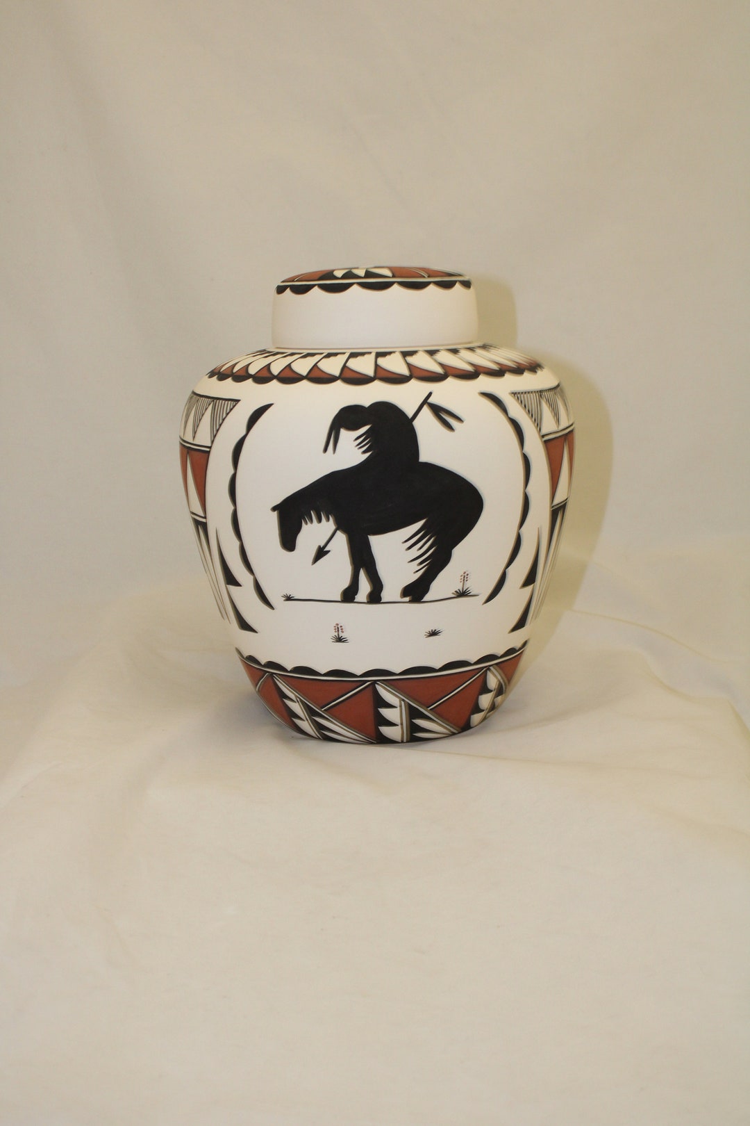 End of the Trail Native American Extra-large Urn for Human Ashes, Jar ...